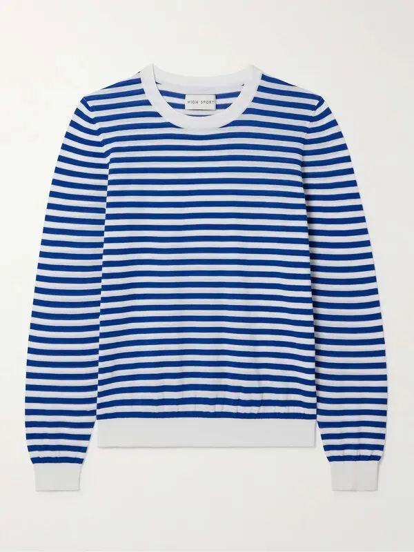 HIGH SPORT Alex Striped Top - Navy