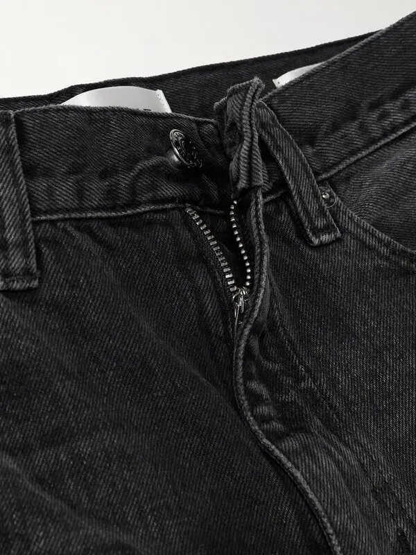 FRAME The Bubble Cropped High-rise Jeans - Black