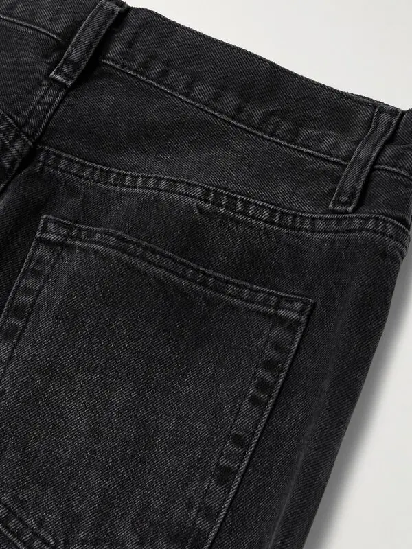 FRAME The Bubble Cropped High-rise Jeans - Black