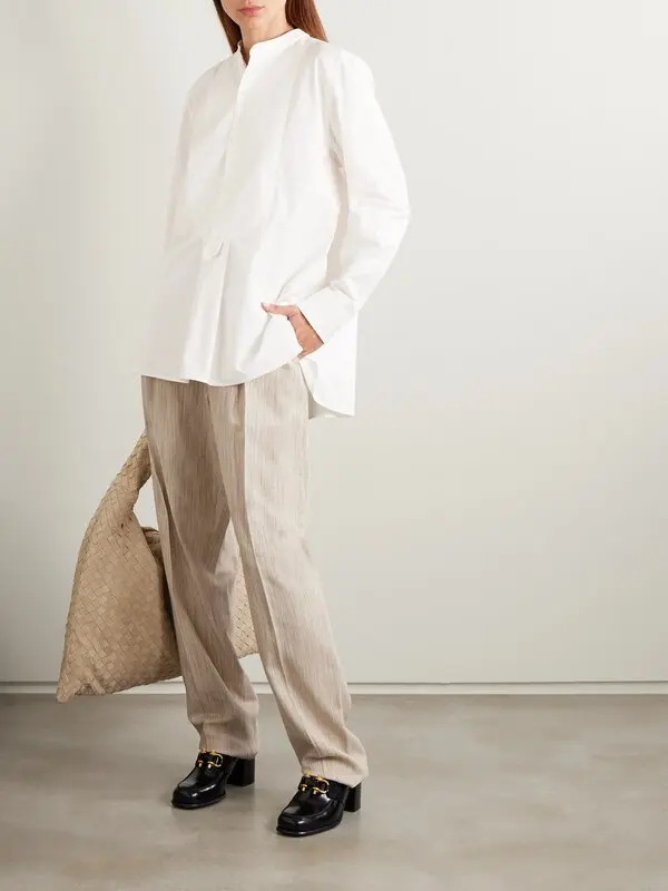 Bottega Veneta Paneled Cotton-blend Shirt