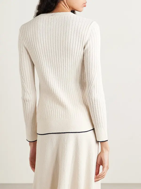 Bottega Veneta Ribbed Cotton-blend Bouclé Top
