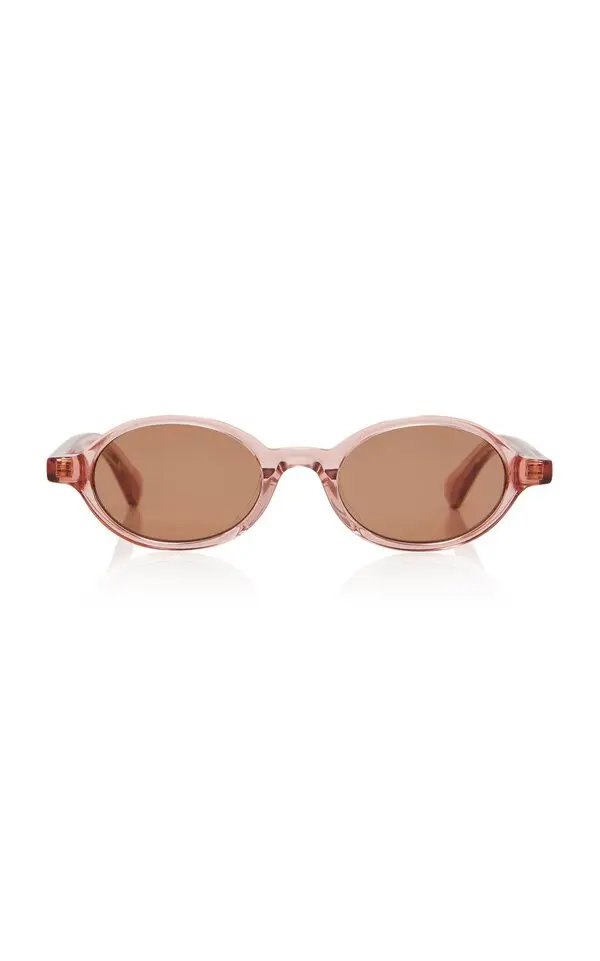 Bottega Veneta Round-frame Acetate Sunglasses - Red