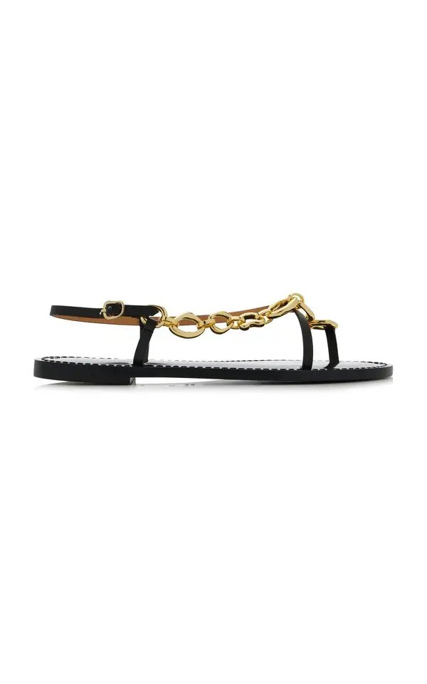 AMANU The Kilifi Leather Sandals - Black