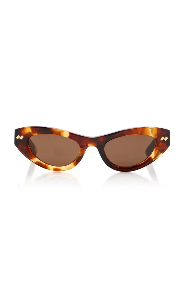 Bottega Veneta Cat-eye Acetate Sunglasses - Brown