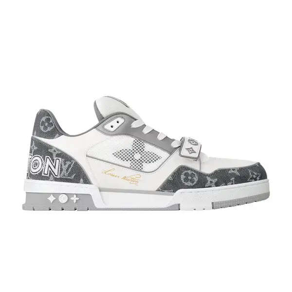 LOUIS VUITTON Trainer Velcro Strap Monogram Denim - Grey