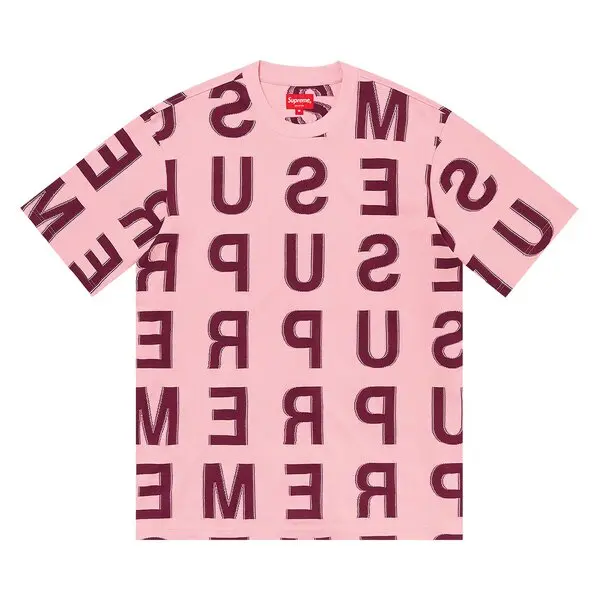 Supreme Intarsia Short-sleeve Top - Pink