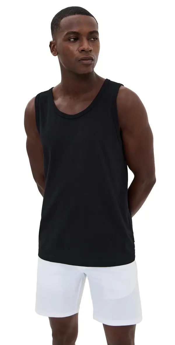 Reigning Champ Lightweight Jersey Slim Tank Top - Black