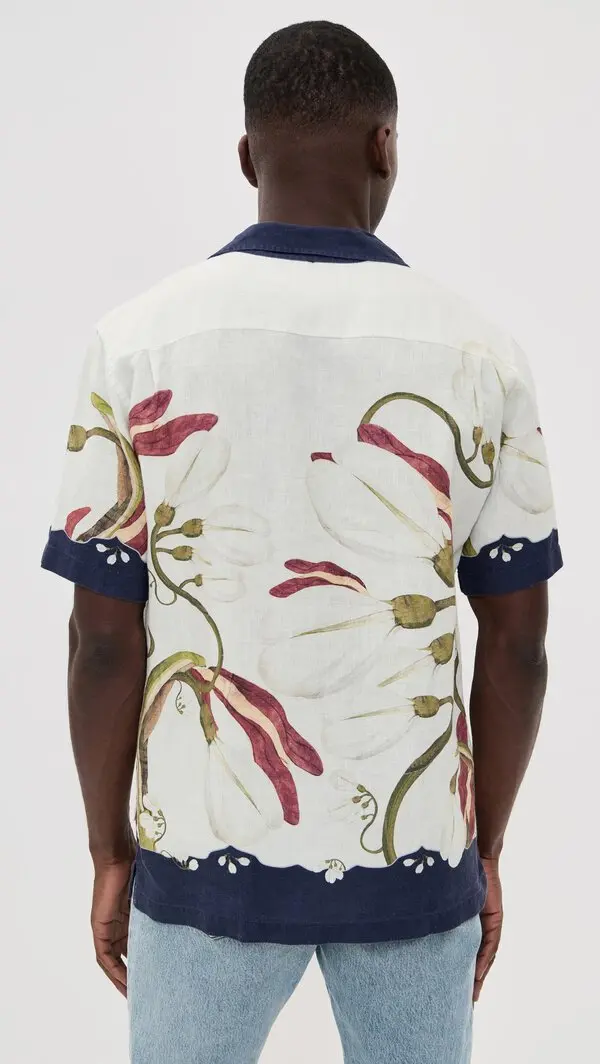 Orlebar Brown Maitan Orchis Shirt - Night Iris