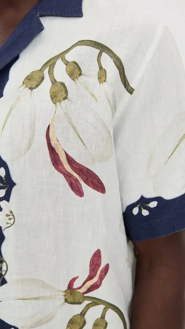 Orlebar Brown Maitan Orchis Shirt - Night Iris
