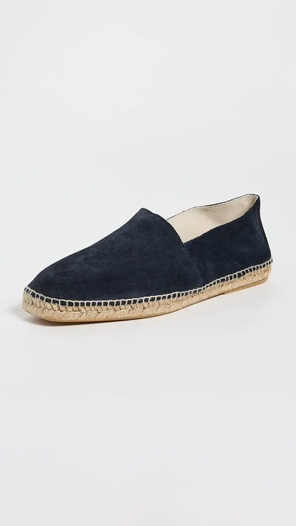 Manebí Suede Square Toe Espadrilles - Suede Patriot Blue