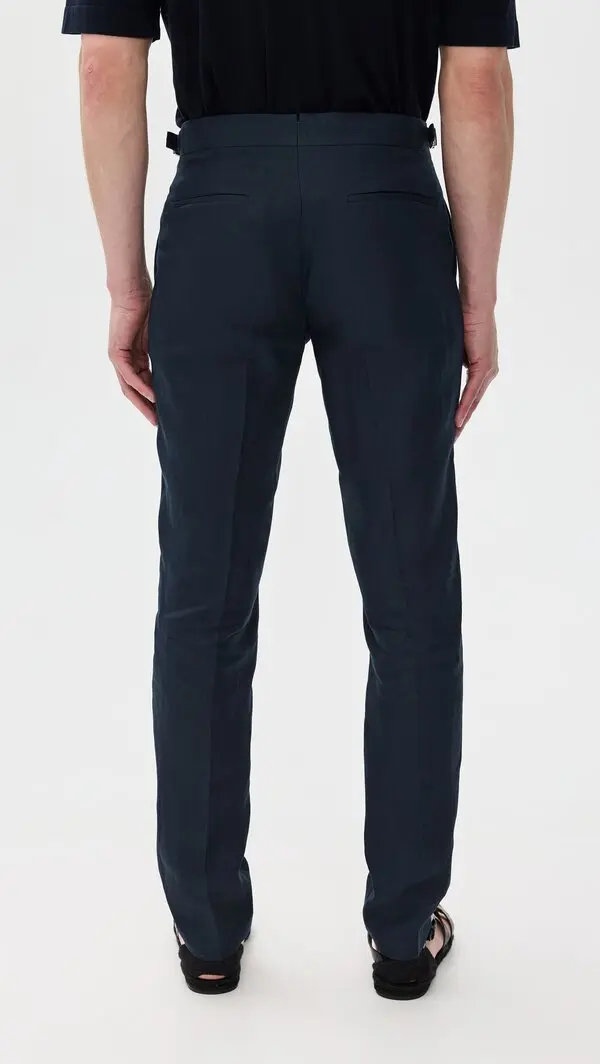 Orlebar Brown Griffon Italian Linen Pants - Night Iris