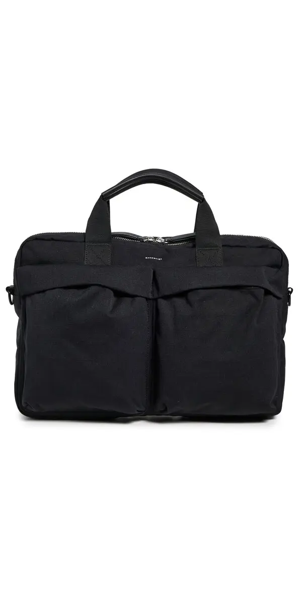 SANDQVIST Briefcase With Laptop Sleeve - Black