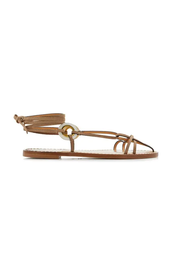 AMANU Rongai Suede Sandals - Neutral