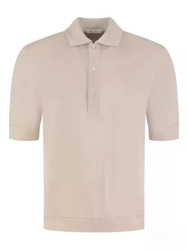 STEFAN BRANDT Pima Cotton Polo Shirt - Neutrals