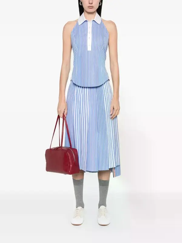 Thom Browne Pinstriped Halter Top
