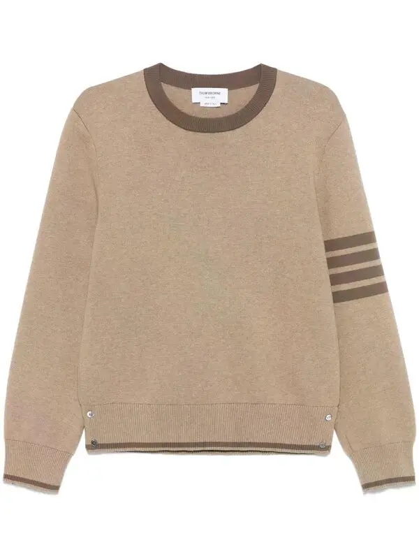 Thom Browne 4-bar Stripe Sweater - Brown