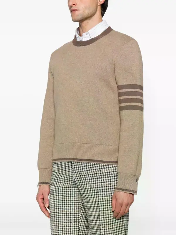 Thom Browne 4-bar Stripe Sweater - Brown