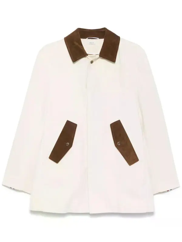 Thom Browne Bal Collar Denim Jacket - White