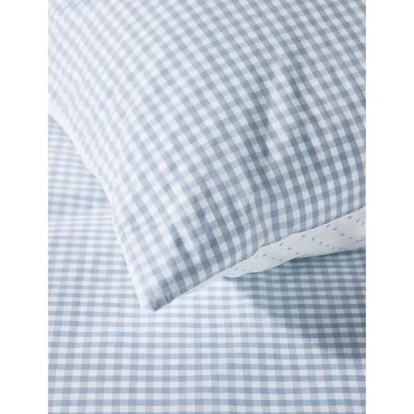 THE WHITE COMPANY Reversible Gingham Cotton Bed Set
