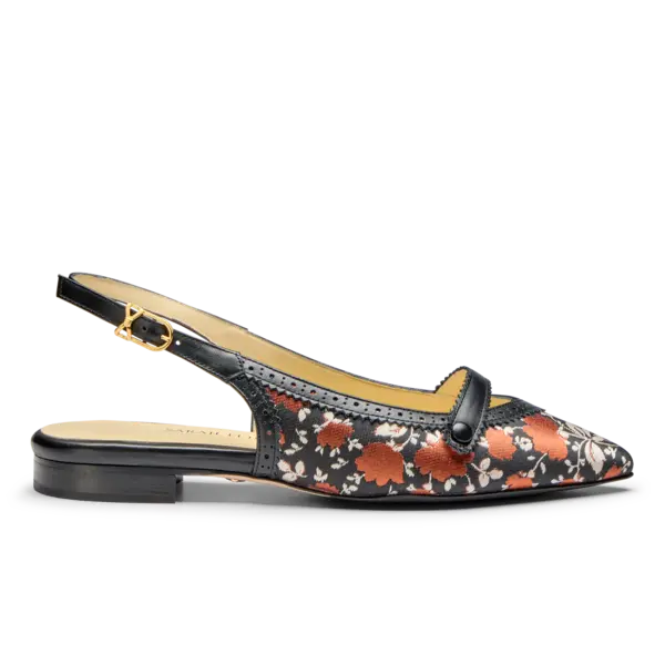 Sarah Flint Britta Slingback - Autumn Floral Jacquard