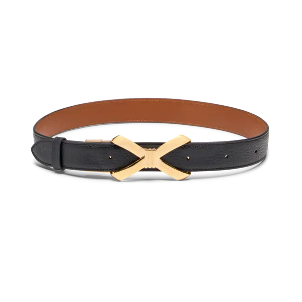 Sarah Flint Reversible Mirjana Belt - Black And Cognac Calf