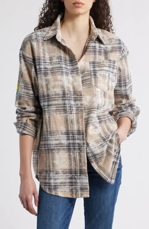 NIKKI LUND Plaid Button-up Shirt - Gray