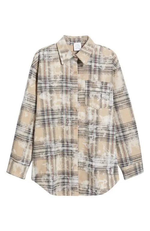 NIKKI LUND Plaid Button-up Shirt - Gray