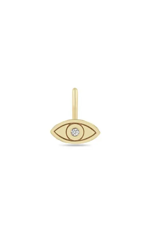 Zoe Chicco Evil Eye Charm - Yellow Gold