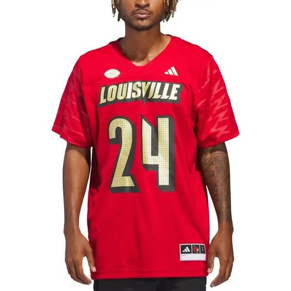 Adidas 24 Louisville Cardinals Alternate Premier Strategy Jersey - Red