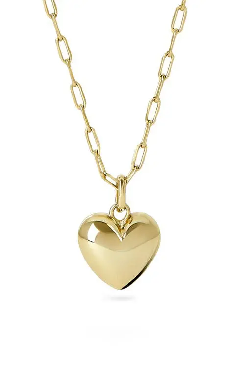 ANA LUISA Lev Puffy Heart Pendant Necklace - Gold