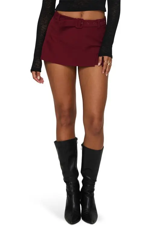 Princess Polly Volley Belted Wrap Mini Skirt