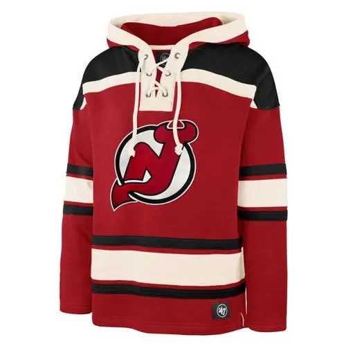 '47 Jack Hughes New Jersey Devils Big & Tall Lace-up Pullover Hoodie