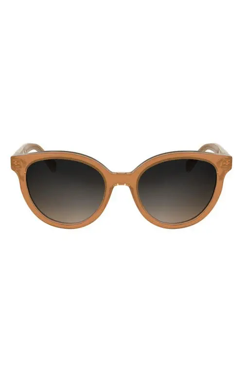 Longchamp Le Pliage 52mm Gradient Round Sunglasses - Glitter Orange