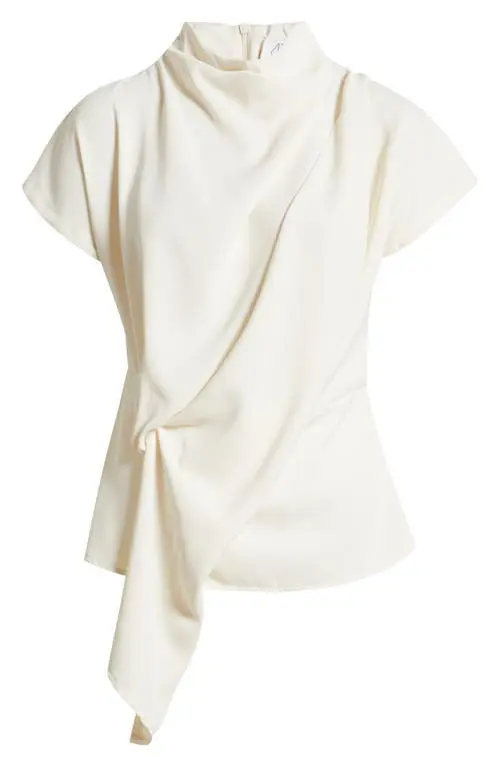 NIKKI LUND Asymmetric Drape Top - Ivory