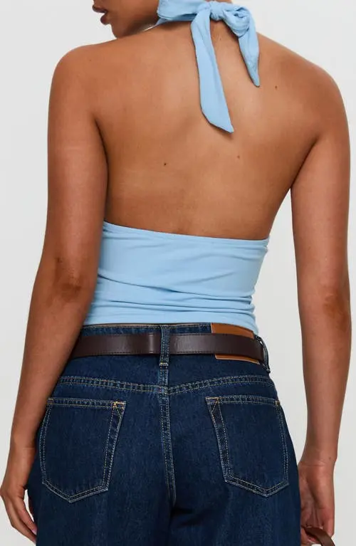 Princess Polly Halter Neck Top - Blue