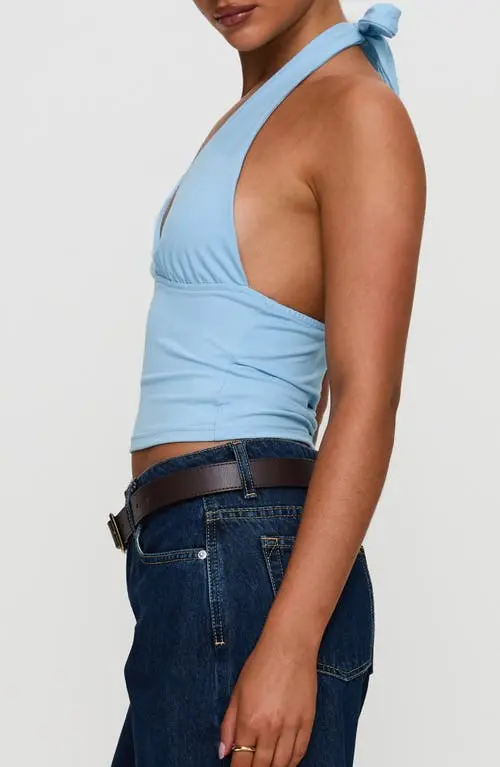 Princess Polly Halter Neck Top - Blue