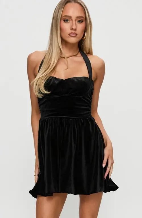Princess Polly Araminta Velour Halter Minidress