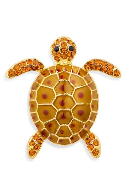 CLIFTON WILSON Turtle Lapel Pin - Yellow
