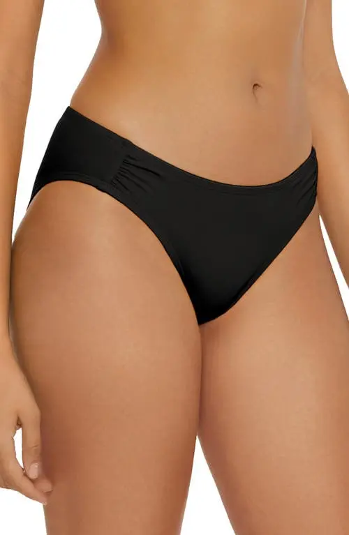 BECCA By Rebecca Virtue Shirred Bikini Bottom