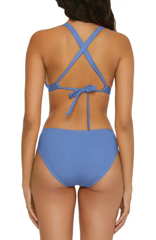 BCA BY REBECCA VIRTUE Shirred Bikini Bottom - Sky