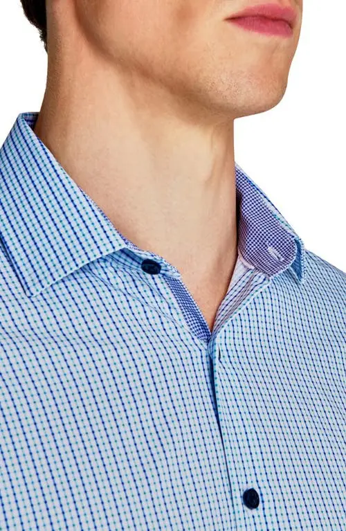 W.R.K Slim Fit Grid Performance Dress Shirt
