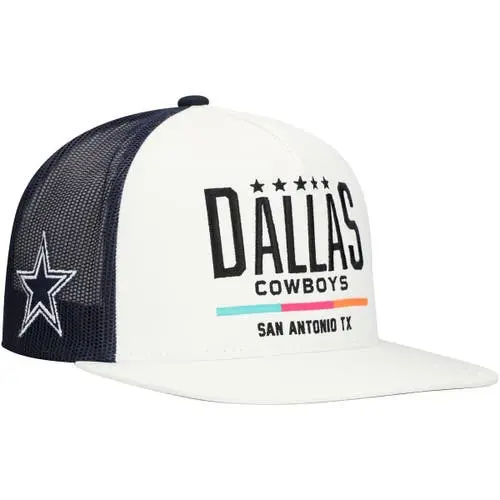 HOOEY White/ Dallas Cowboys San Antonio Trucker Snapback Hat - Navy