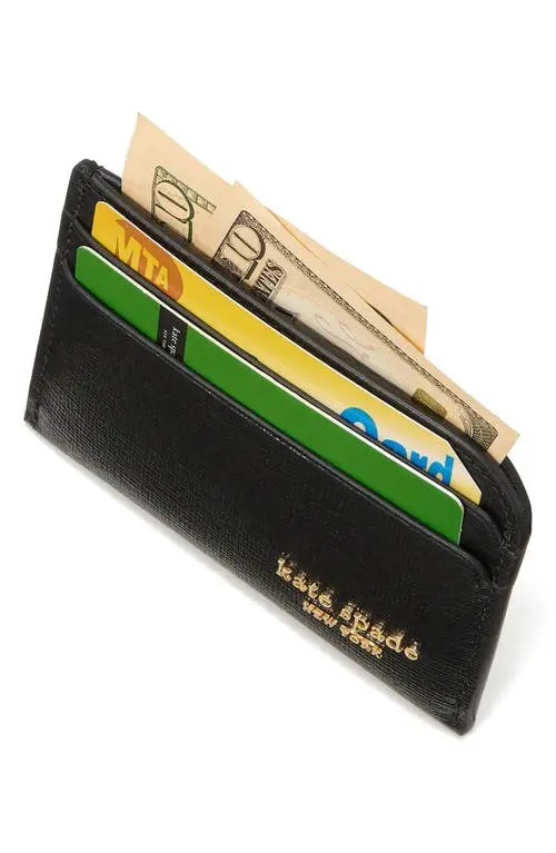 Kate Spade New York Devin Saffiano Leather Card Holder - Black