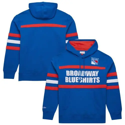 Mitchell & Ness New York Rangers Head Coach Slogan Pullover Hoodie