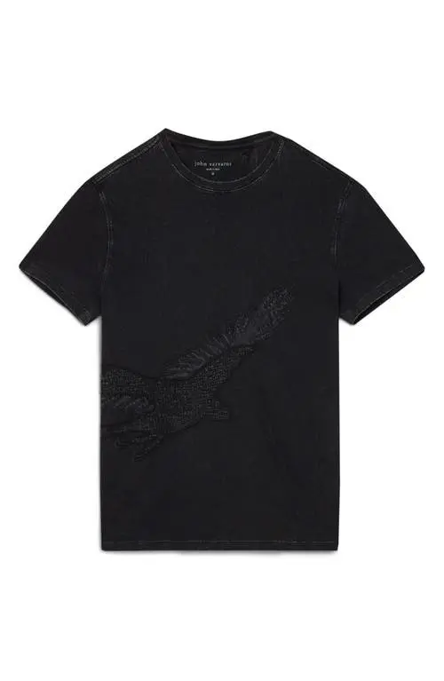 John Varvatos Eagle Embroidered Organic Cotton T-shirt