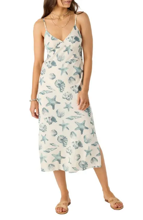 O'Neill Luana Seashell Print Midi Slipdress