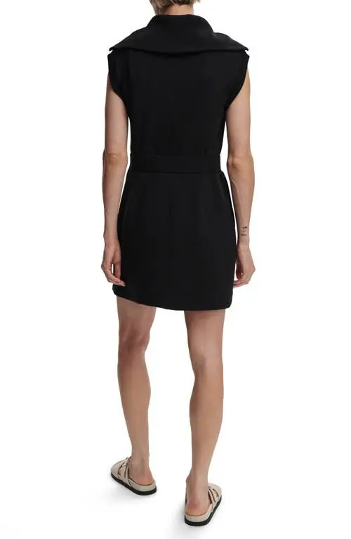 Varley Rebecca Zip Through Mini Dress - Black