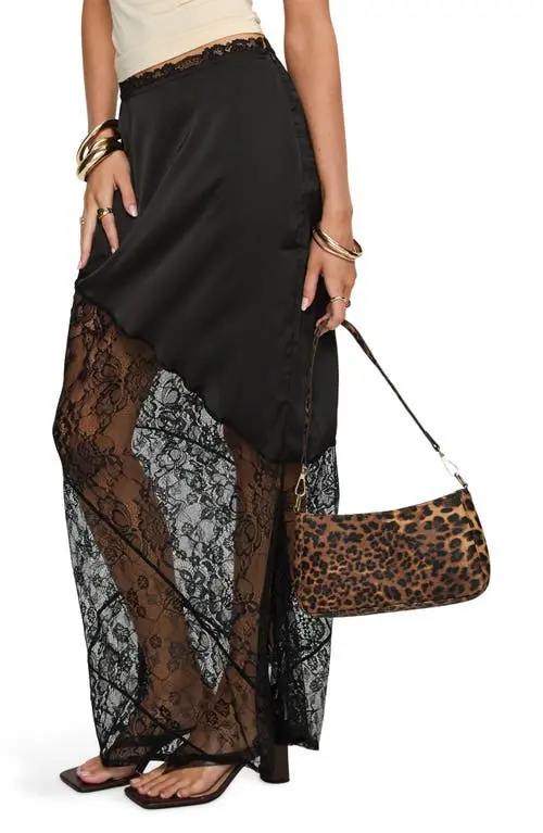 Princess Polly Castelli Lace Maxi Skirt - Black