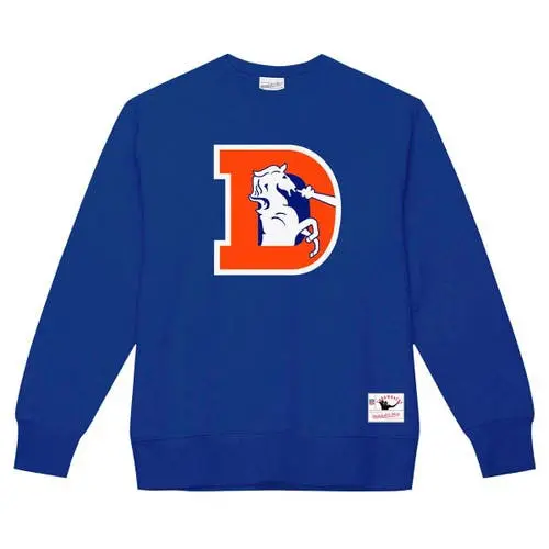 Mitchell & Ness Denver Broncos Basic Fleece Pullover Sweatshirt