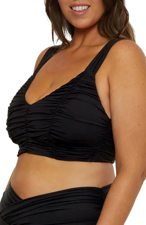 BECCA By Rebecca Virtue Shirred Bikini Top